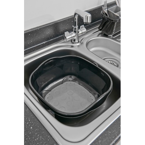 Addis Premium Soft Touch Washing Up Bowl, Black / Grey - Ocado