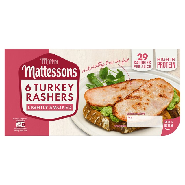 Mattessons Smoked Turkey Rashers - Ocado