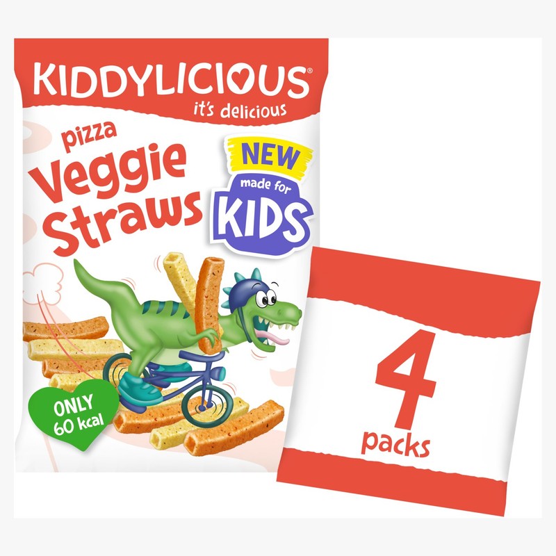 Kiddylicious Pizza Flavoured Veggie Straws Kids Snacks Multi - Ocado