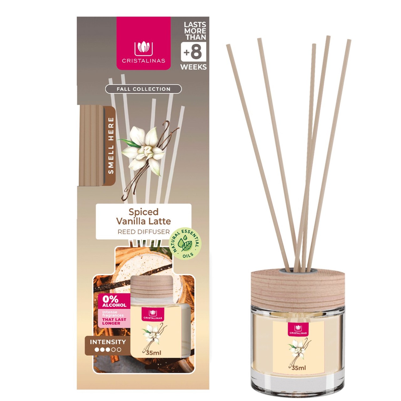 Cristalinas Reed Diffuser Spice Vanilla Latte - Ocado