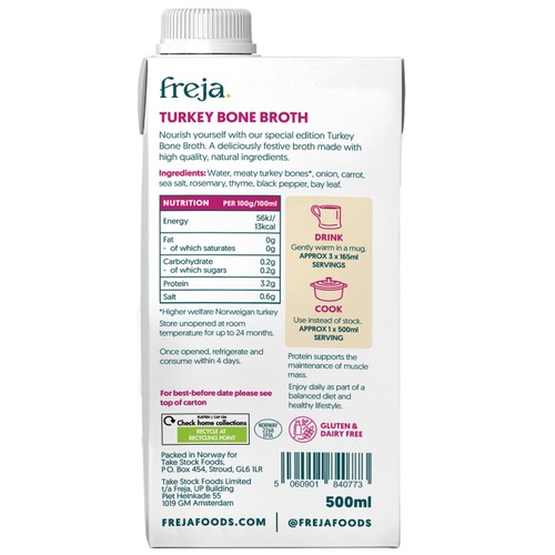Freja Turkey Classic Bone Broth - Ocado