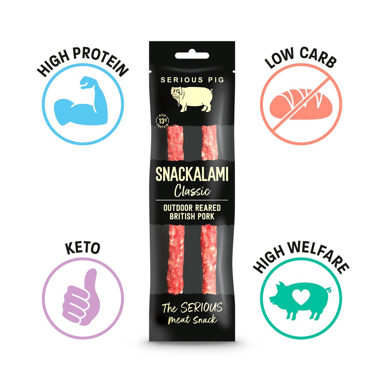 Serious Pig Classic Salami Snacks - Ocado