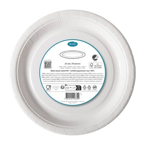 White Coated Paper Plates - Ocado