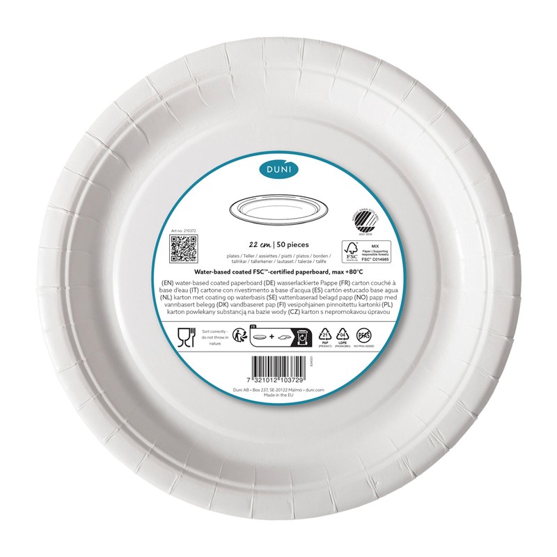 White Coated Paper Plates - Ocado