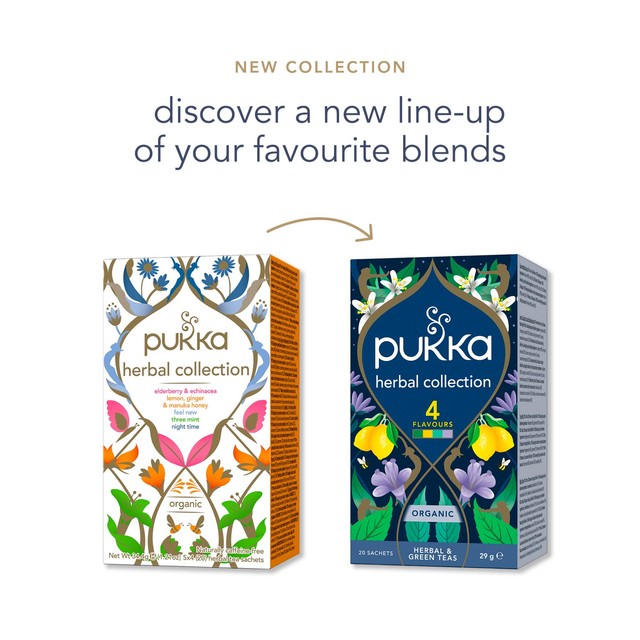 Pukka Organic Herbal Tea Collection, 4 Best Seller Flavours x20 Tea ...