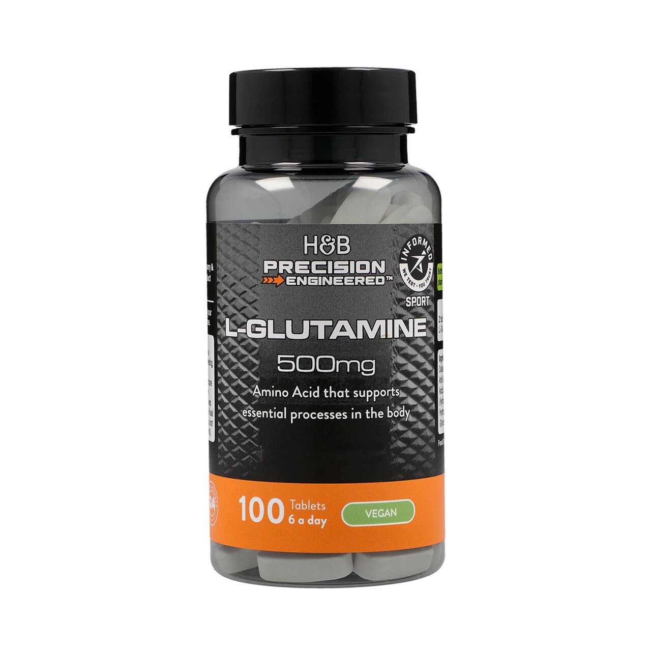H&B Precision Engineered L-Glutamine 500mg Vegan Tablets - Ocado