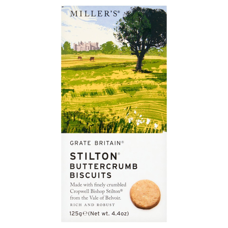 Miller's Grate Britain Stilton Buttercrumb Cheese Biscuits - Ocado