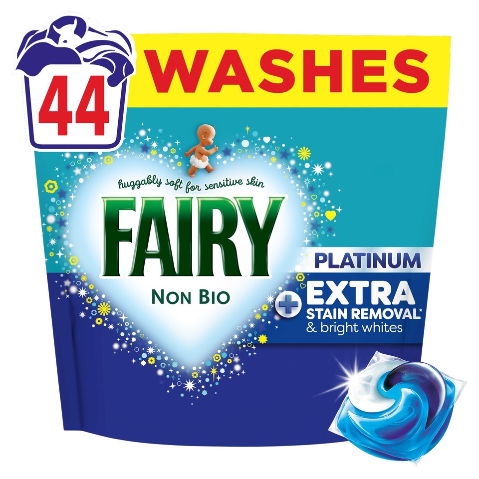 Fairy Platinum Non-Bio Pods Washing Capsules 44 Washes - Ocado