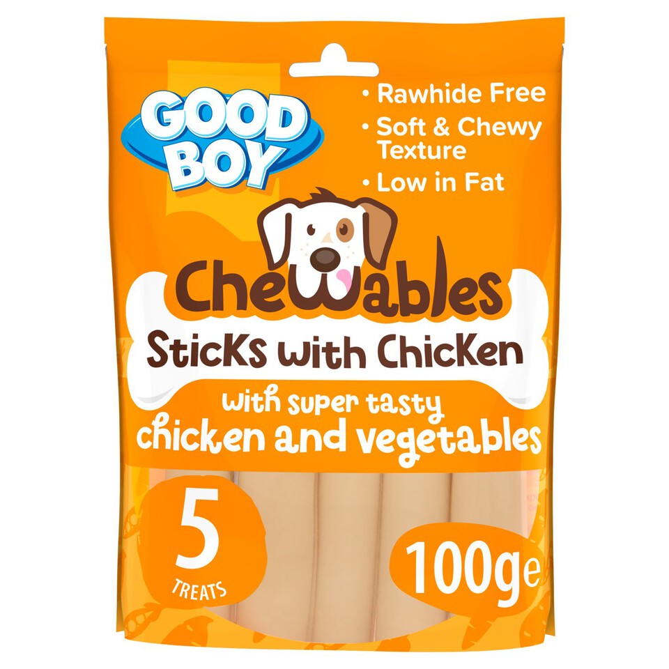 Good Boy Chewables Dog Treats Rawhide Free Chicken Sticks - Ocado