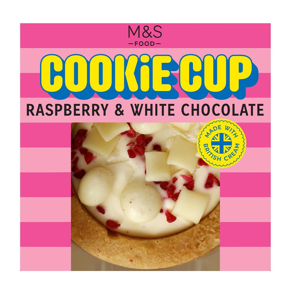 M&S Raspberry & White Chocolate Cookie Cup Serves 1 - Ocado