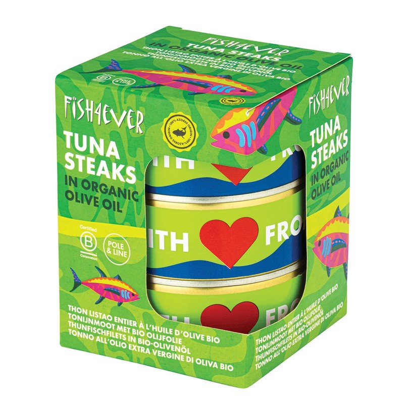 Fish 4 Ever Azores Skipjack Tuna Steaks in Olive Oil - Ocado