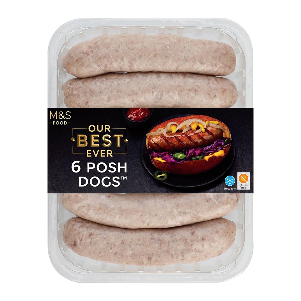 M&S Our Best Ever 6 Posh Dogs - Ocado