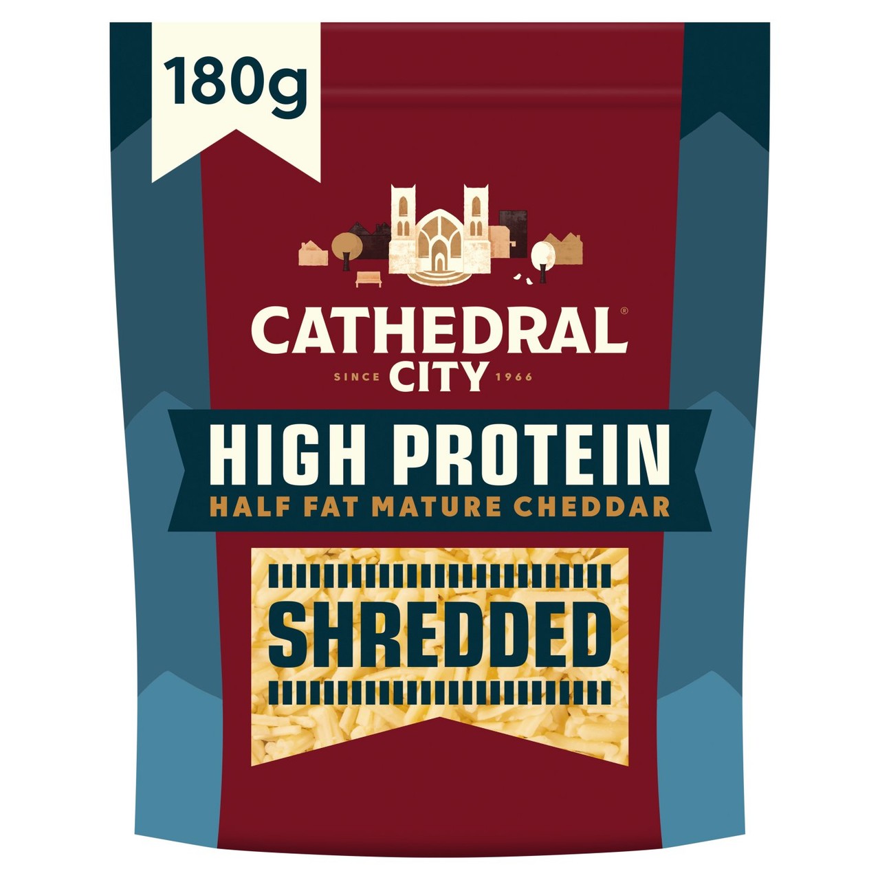 Cathedral City High Protein Half Fat Grated Cheddar Cheese - Ocado