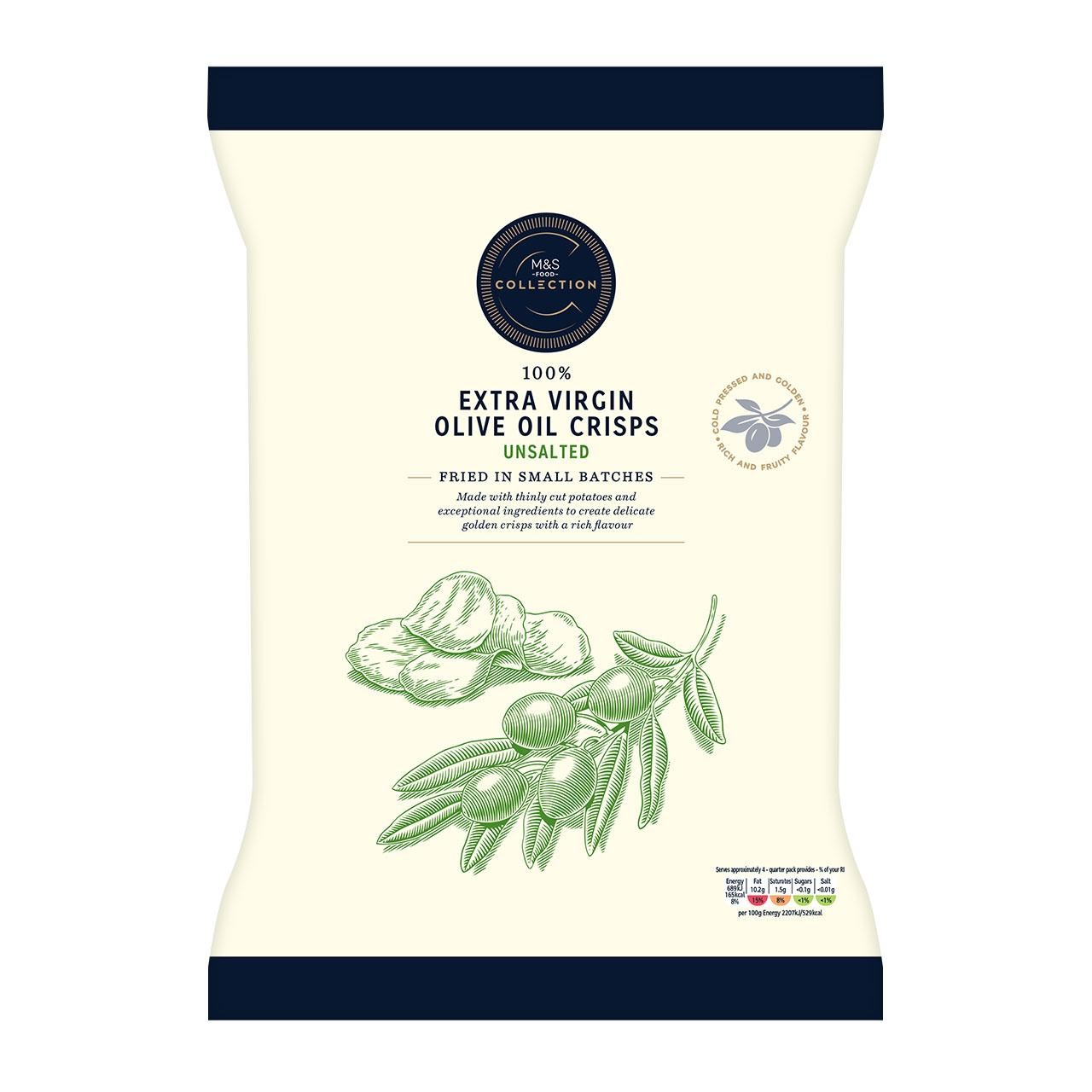 M&S Collection Extra Virgin Olive Oil Crisps - Ocado