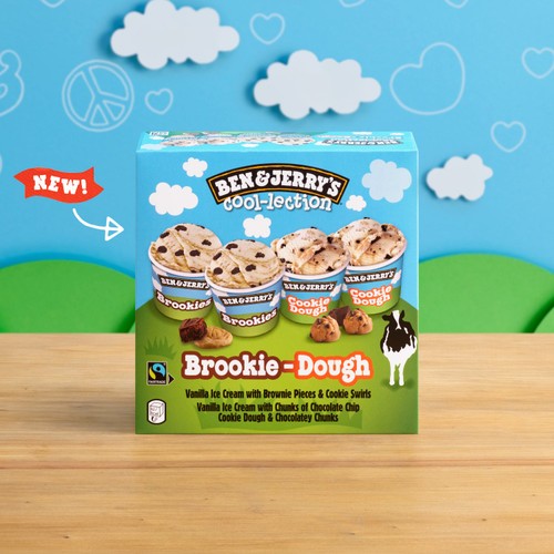 Ben & Jerry's Brookie Dough Ice Cream Mini Pot Multipack - Ocado