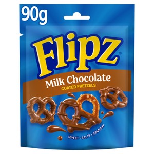 Flipz Milk Chocolate Coated Pretzel Snack Pouch - Ocado