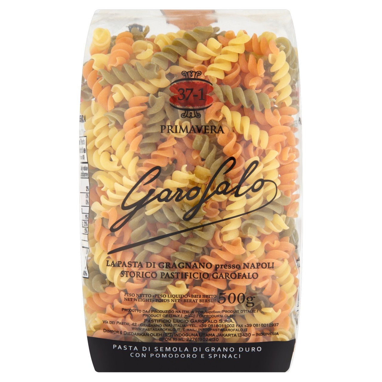 Garofalo Fusilli Tricolore Dry Pasta - Ocado