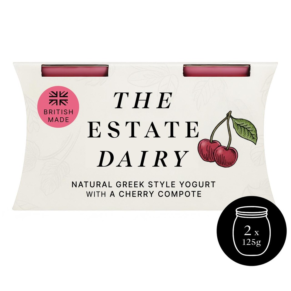 The Estate Dairy Greek Style Yogurt with Cherry Compote - Ocado