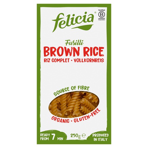Felicia Gluten Free Pasta Organic Brown Rice Fusilli - Ocado