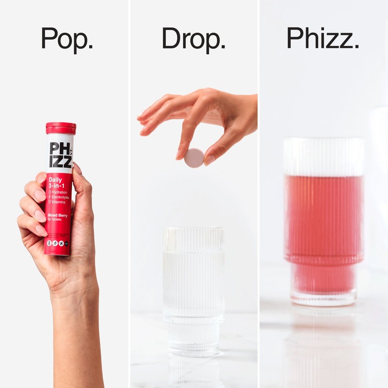 Phizz Mixed Berry 3-in-1 Hydration, Electrolytes and Vitamins ...