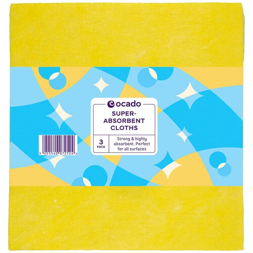 Ocado 3 Super Absorbant Cloths - Ocado
