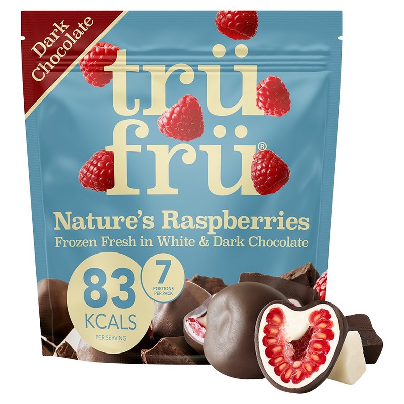 trufru Raspberries in White & Dark Chocolate - Ocado