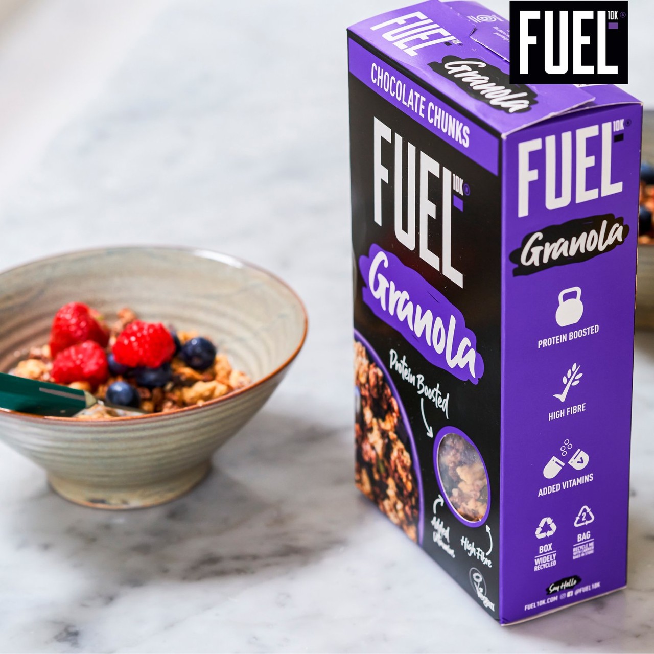 FUEL 10K Chocolate Chunks Protein Granola Breakfast Cereal - Ocado