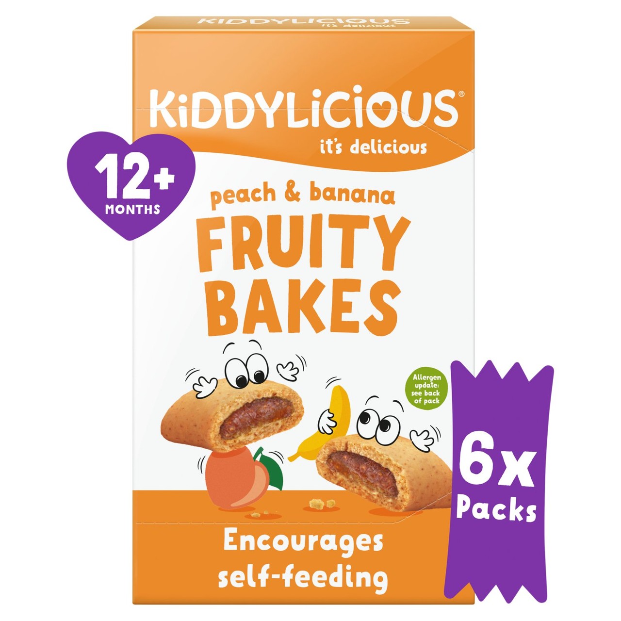 Kiddylicious Peach & Banana Fruity Bakes Baby Snacks Multi - Ocado
