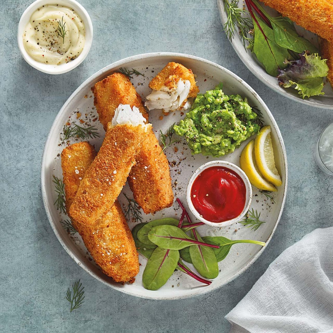 M&S 6 Breaded Jumbo Cod Fish Fingers Frozen - Ocado