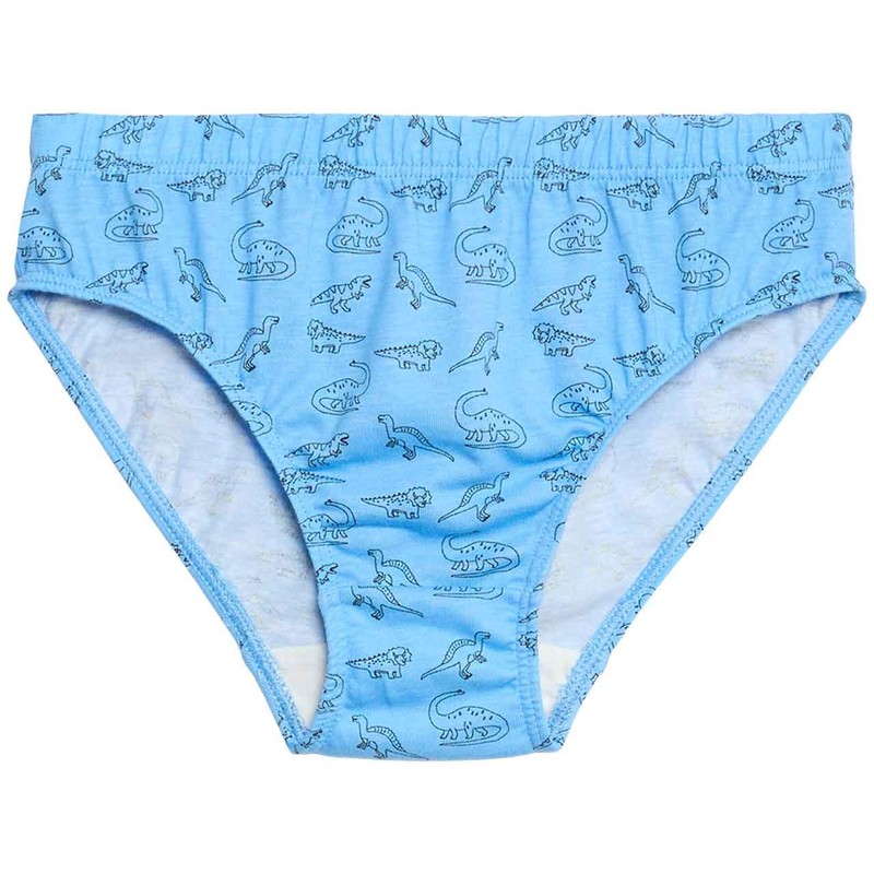 M&S Pure Cotton Dino Briefs, 5-6 Years, Multi - Ocado
