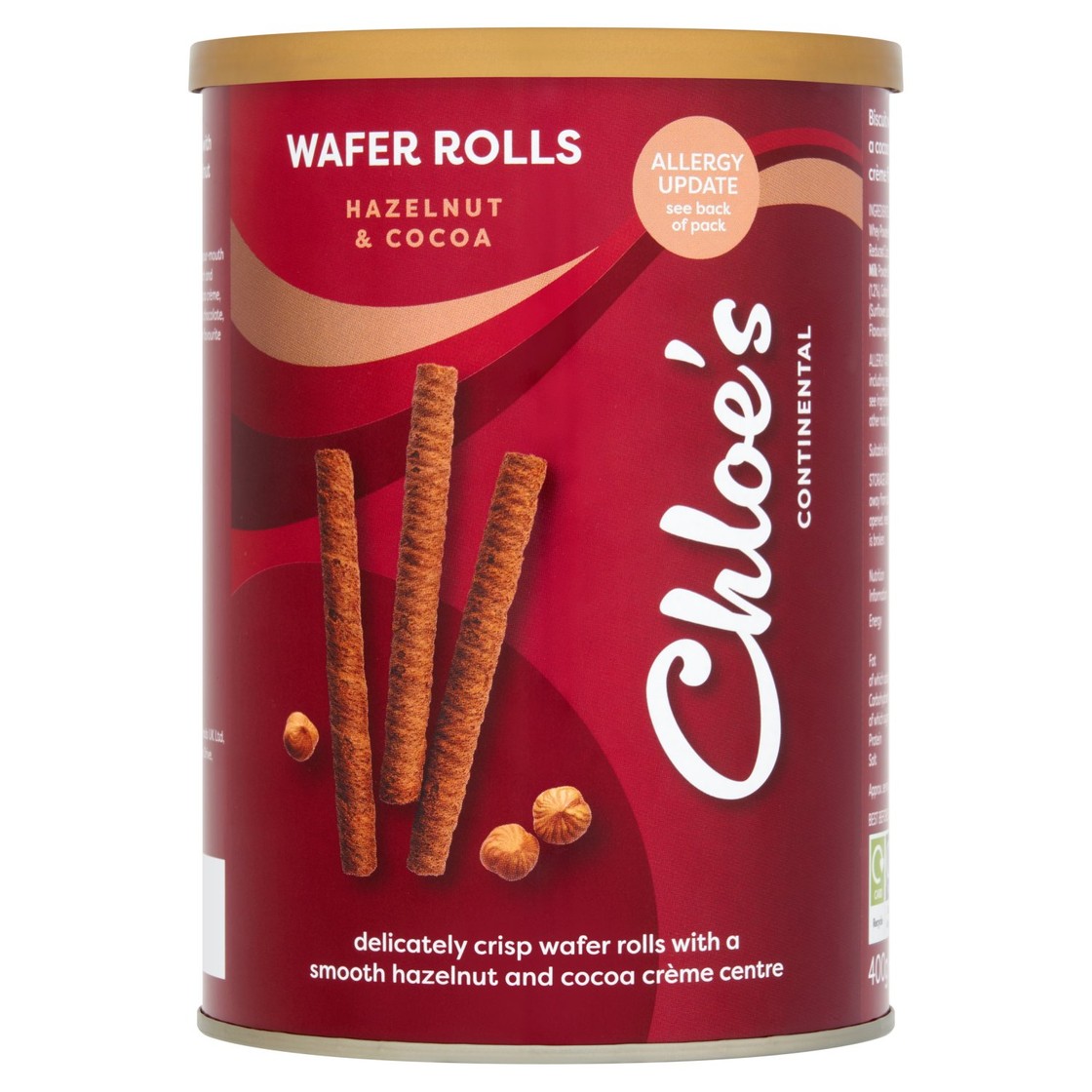 Chloe's Hazelnut & Cocoa Wafer Rolls - Ocado