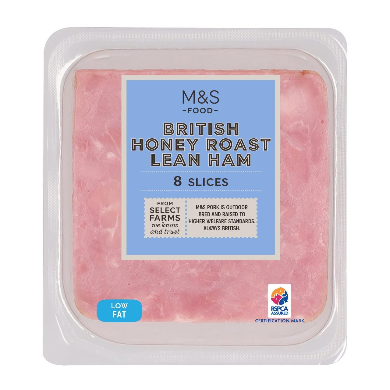 M&S British Lean Honey Roast Ham 8 Slices - Ocado