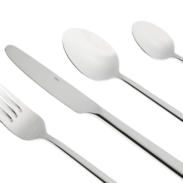 M&S Manhattan Stainless Steel Cutlery Set - Ocado