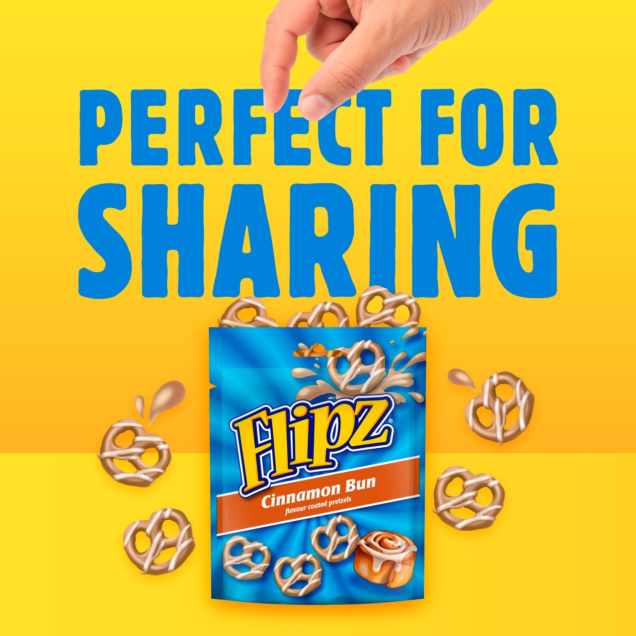 Flipz Cinnamon Bun Flavour Coated Pretzel Snacks - Ocado
