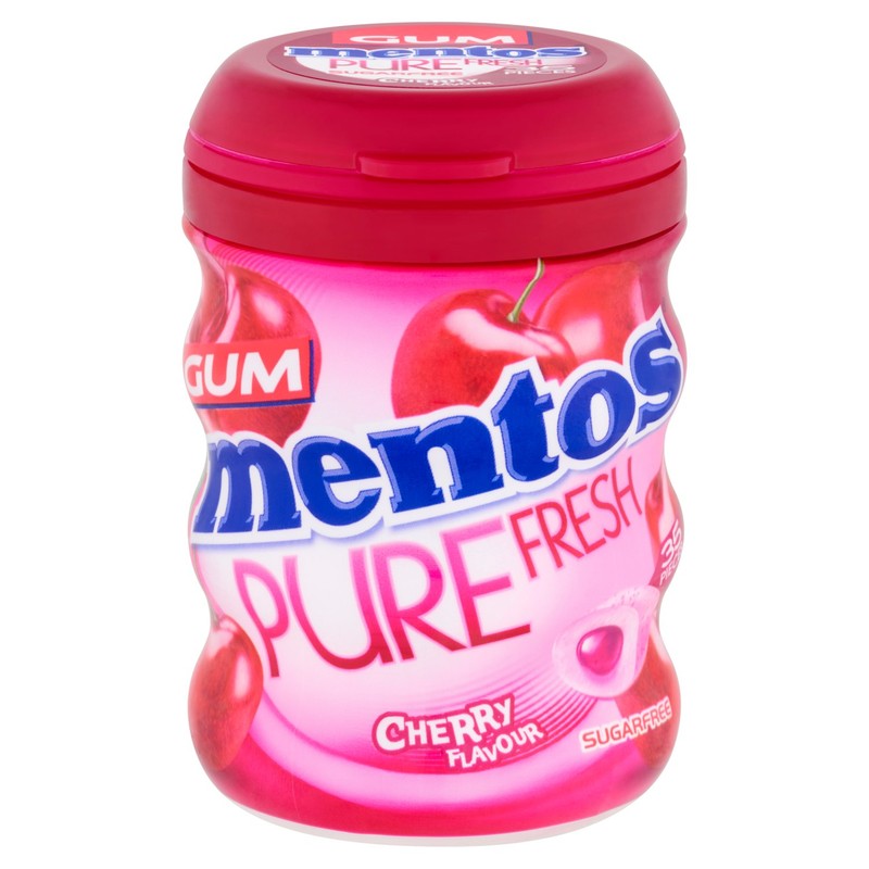 Mentos Gum Pure Fresh Cherry Sugar Free Chewing Gum Bottle - Ocado