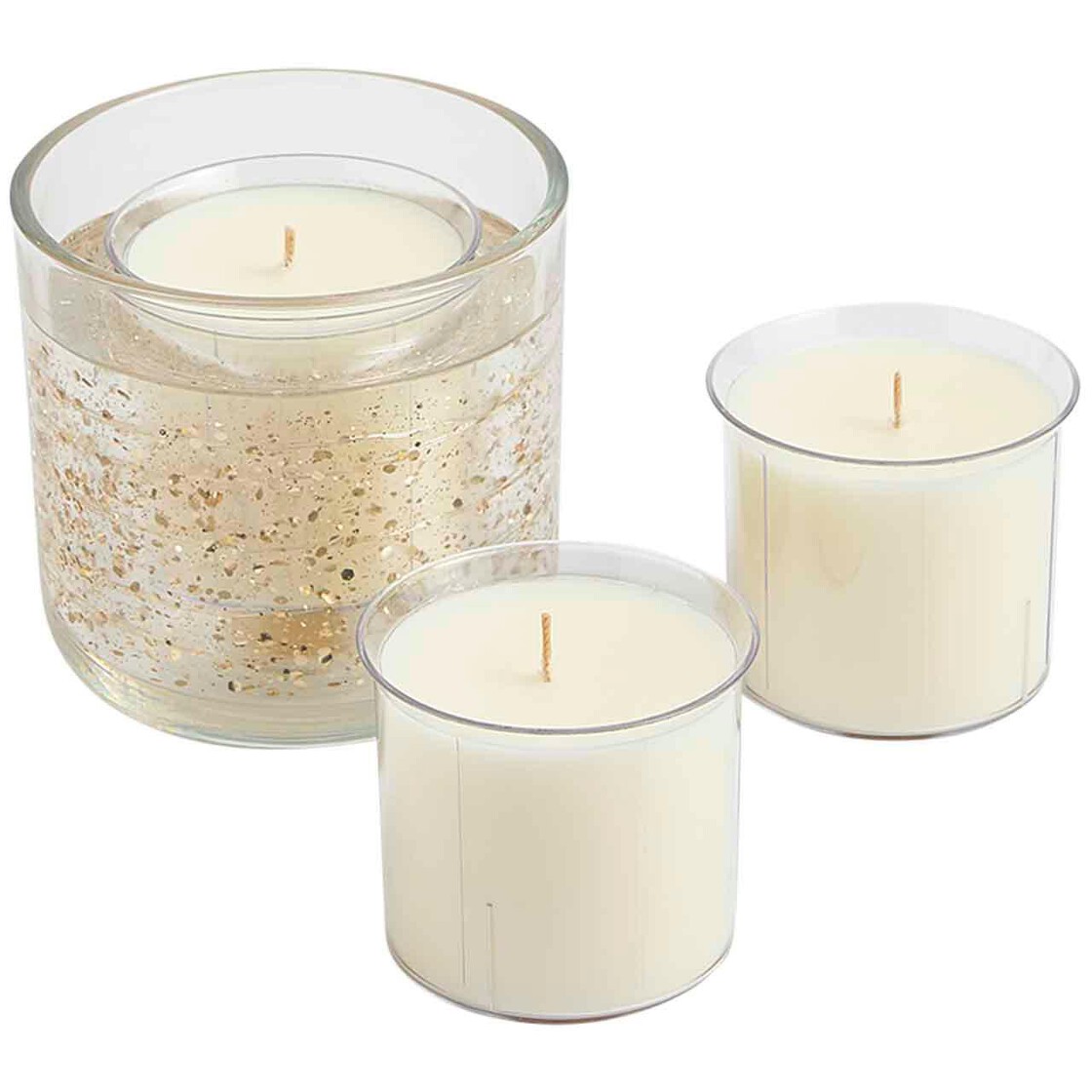 M&S Calm Light Up Candle & Refill Set, Gold - Ocado