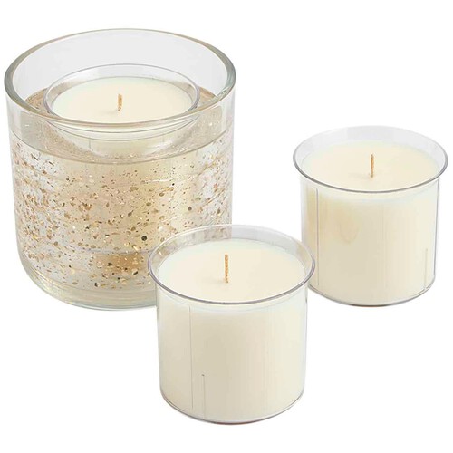 M&S Calm Light Up Candle & Refill Set, Gold - Ocado