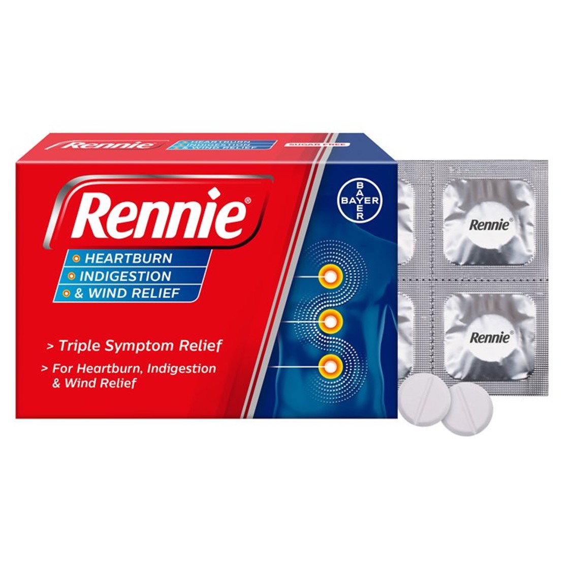 Rennie Heartburn, Indigestion & Wind Relief Tablets - Ocado