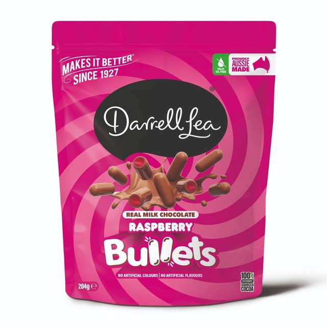 Darrell Lea Milk Chocolate Raspberry Bullets - Ocado