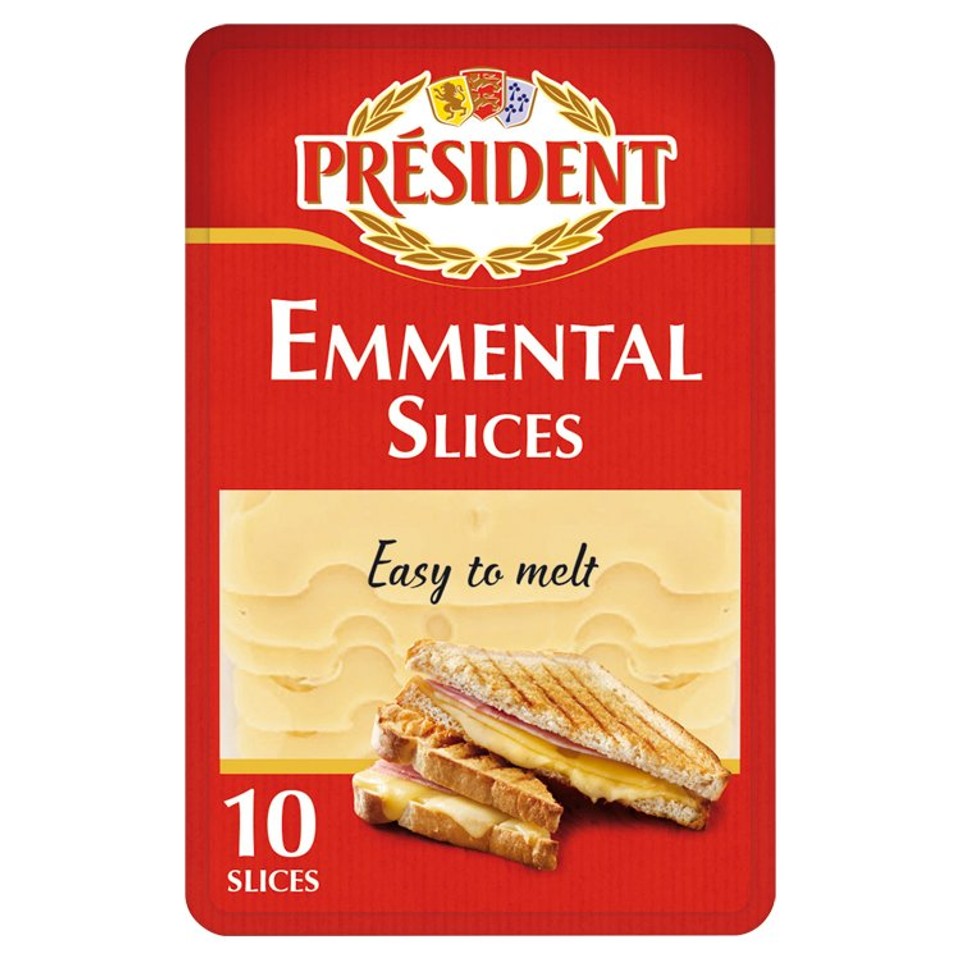 President Emmental Cheese 10 Slices - Ocado
