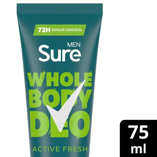 Sure Men Whole Body Active Fresh Cream Deodorant - Ocado