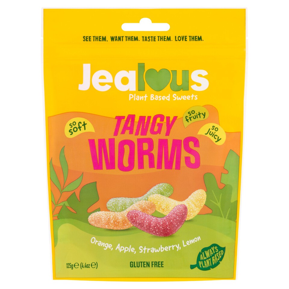 Jealous Sweets Tangy Worms Plant-based Gummy Sweets - Ocado