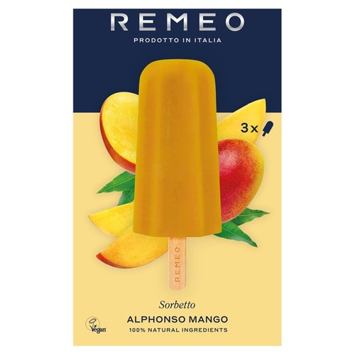 Remeo Gelato Alphonso Mango Sorbet Lolly - Ocado