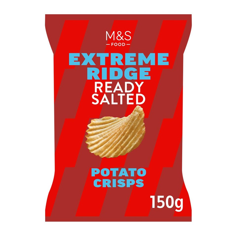M&S Ready Salted Extreme Ridge Cut Crisps - Ocado