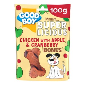 Good Boy Superlicious Chicken, Apple & Cranberry Bone Dog Treats - Ocado