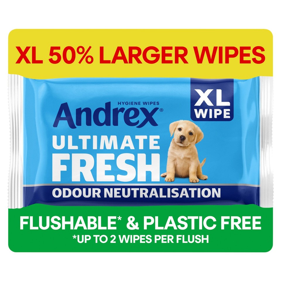 Andrex Ultimate Fresh Flushable XL Hygiene Wipes - Ocado