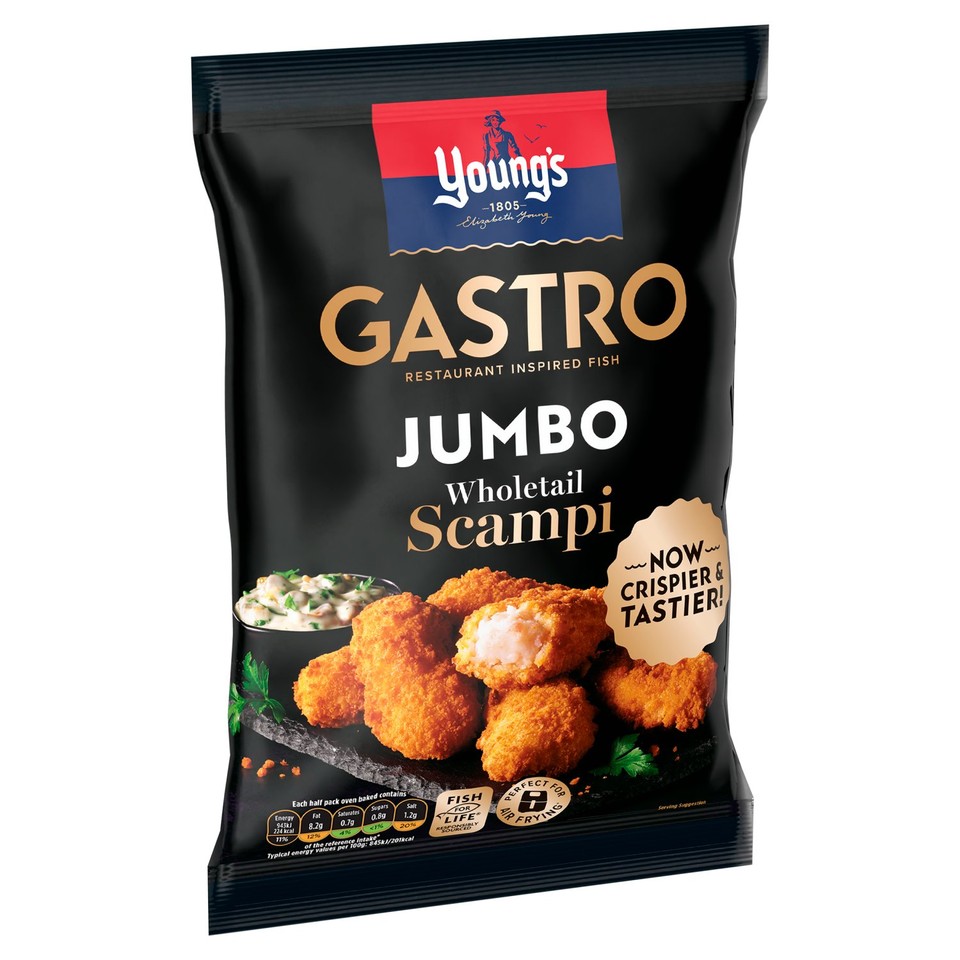 Young's Gastro Jumbo Wholetail Scampi Frozen - Ocado