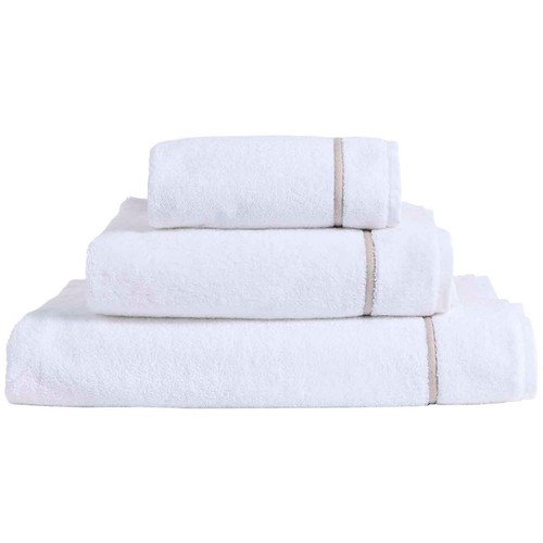 M&S X Kelly Hoppen Beretta Stitch Towel, Hand Towel, Taupe - Ocado