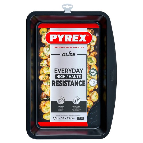 Pyrex Glide Large Rectangular Roaster, 38x22cm - Ocado