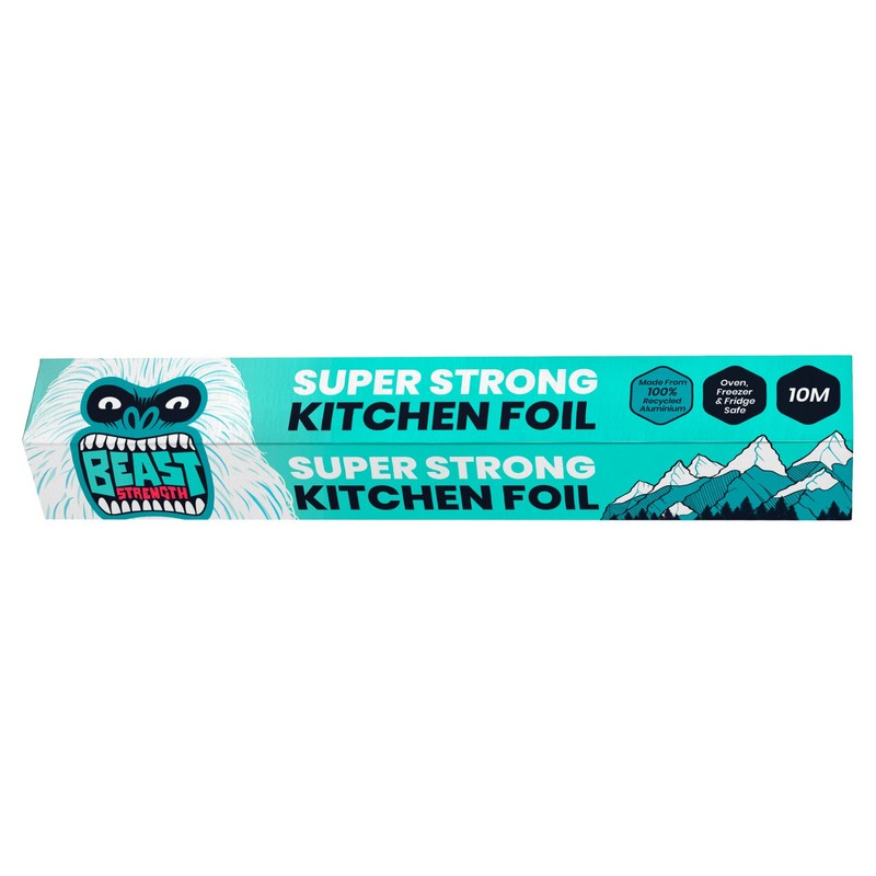 BEAST Super Strong Kitchen Foil Made From 100% Recycled Aluminium 10M ...
